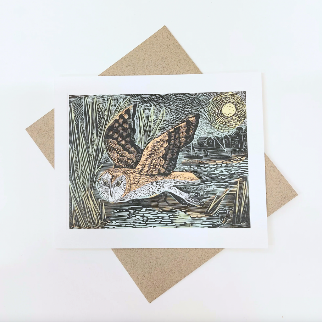 Marsh Owl Greeting Card – Angela Harding