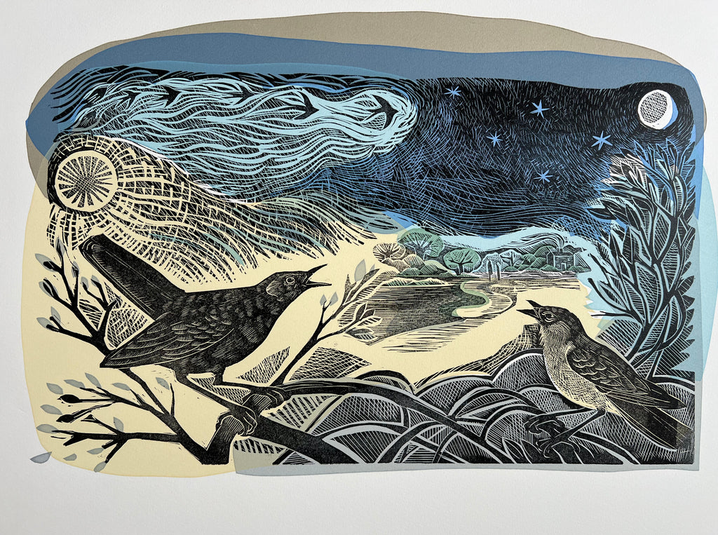 British Birds and Countryside Linocut Prints | Angela Harding