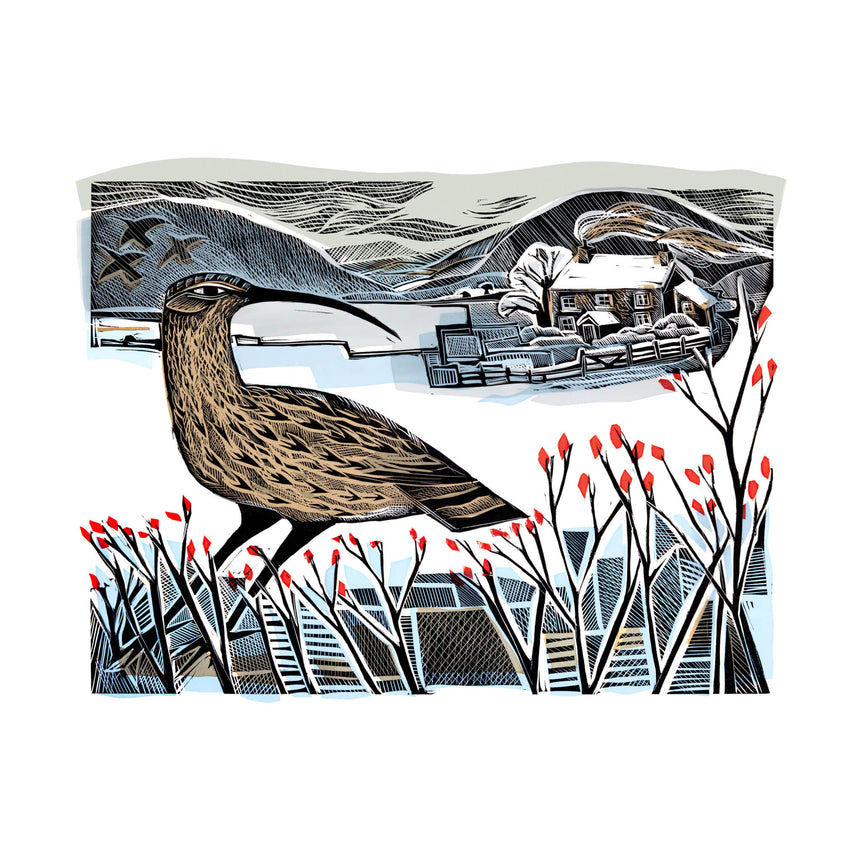 British Birds and Countryside Linocut Prints | Angela Harding