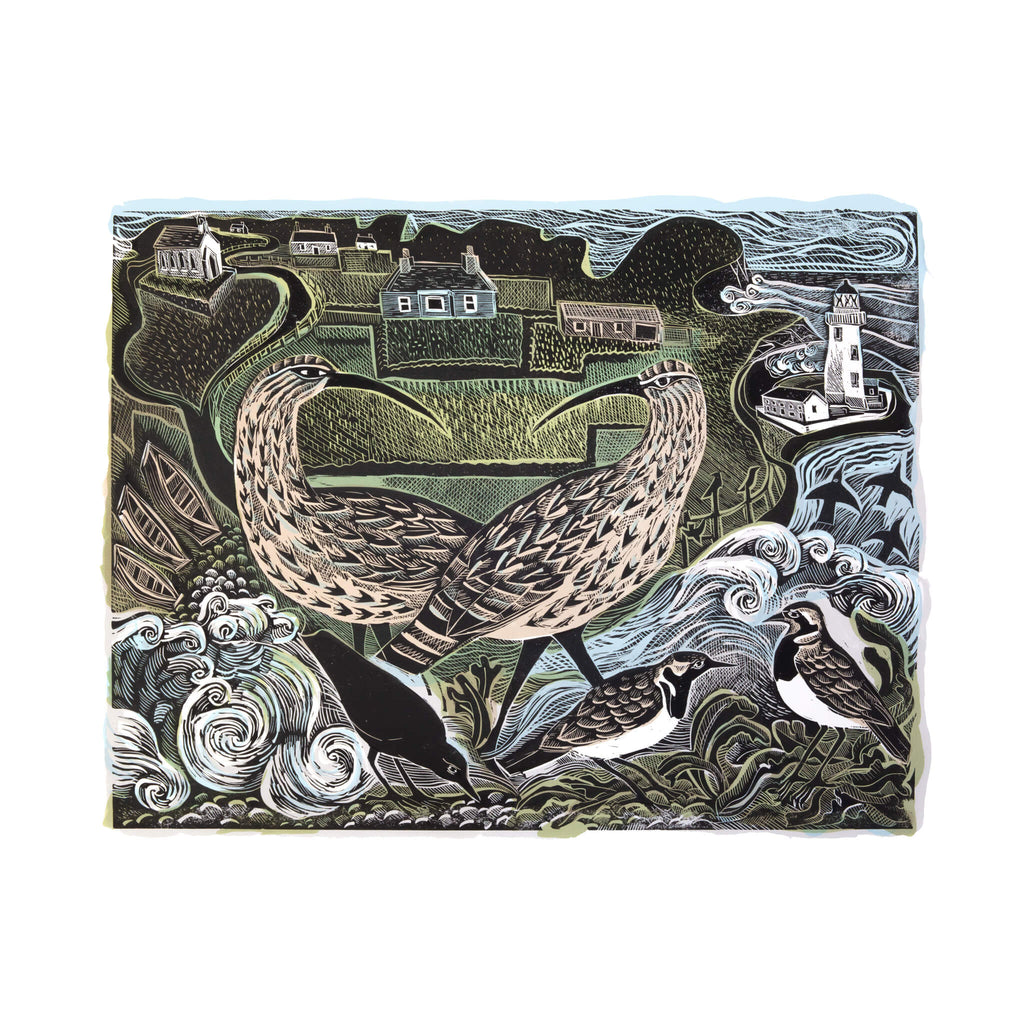 British Birds and Countryside Linocut Prints | Angela Harding