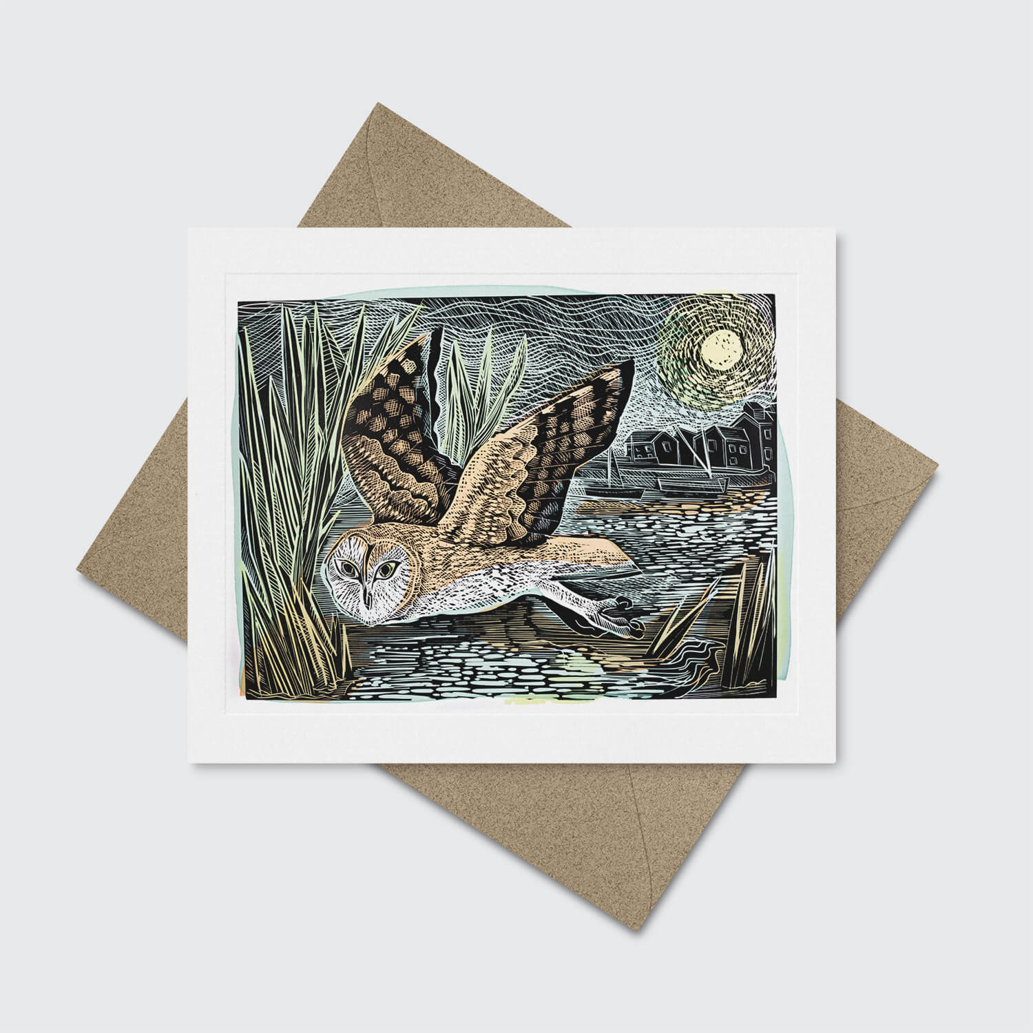 Marsh Owl Greeting Card – Angela Harding