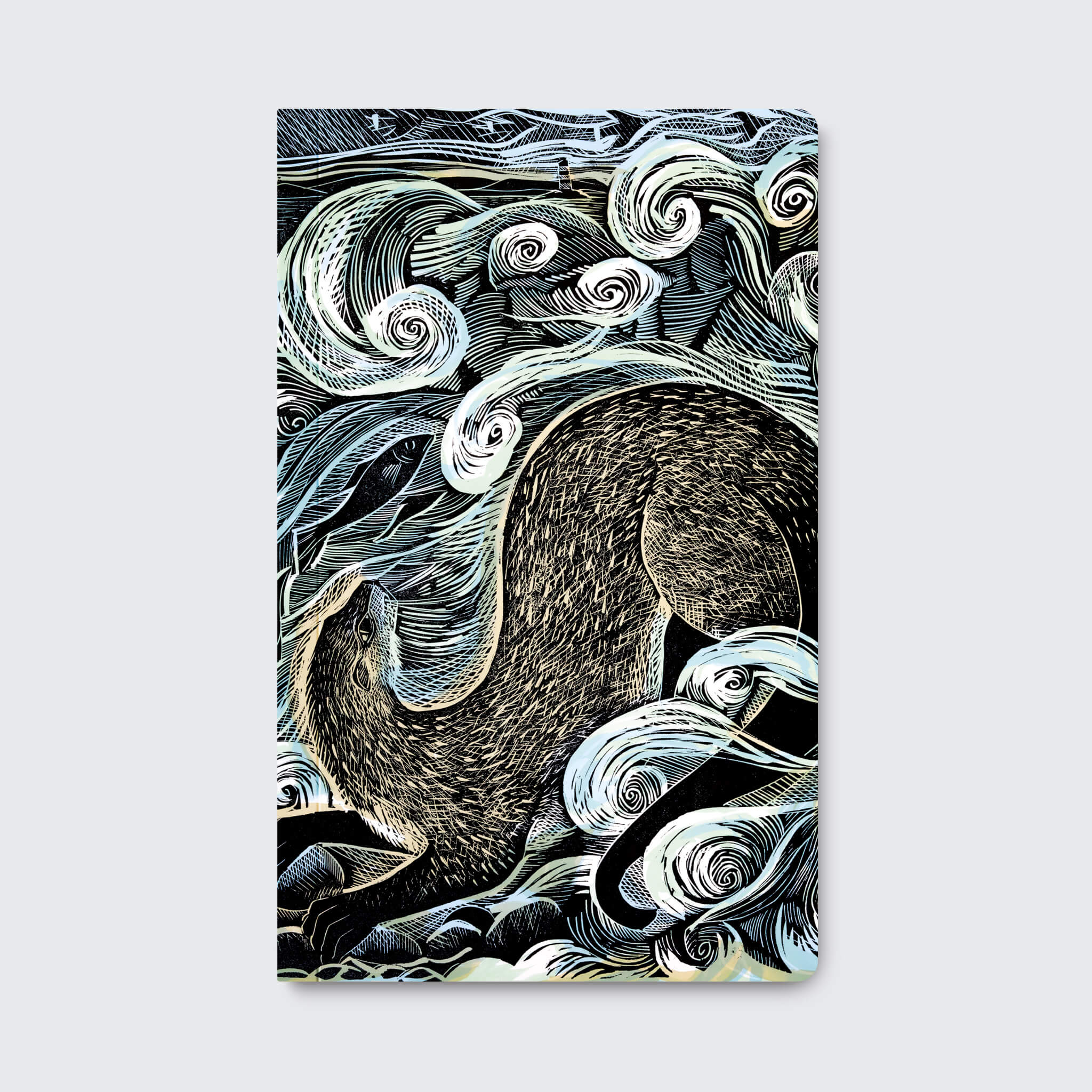 Shetland Otter, Shetland Sea Soft Cover Notebook | Angela Harding